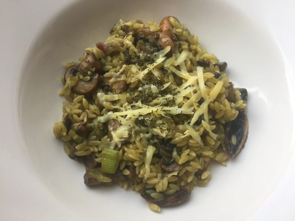 Orzo met Paddenstoelen en Bosui